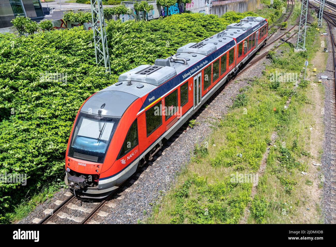 NAH.SH Alstom Coradia LINT 41 train at Kiel main station Stock Photo ...