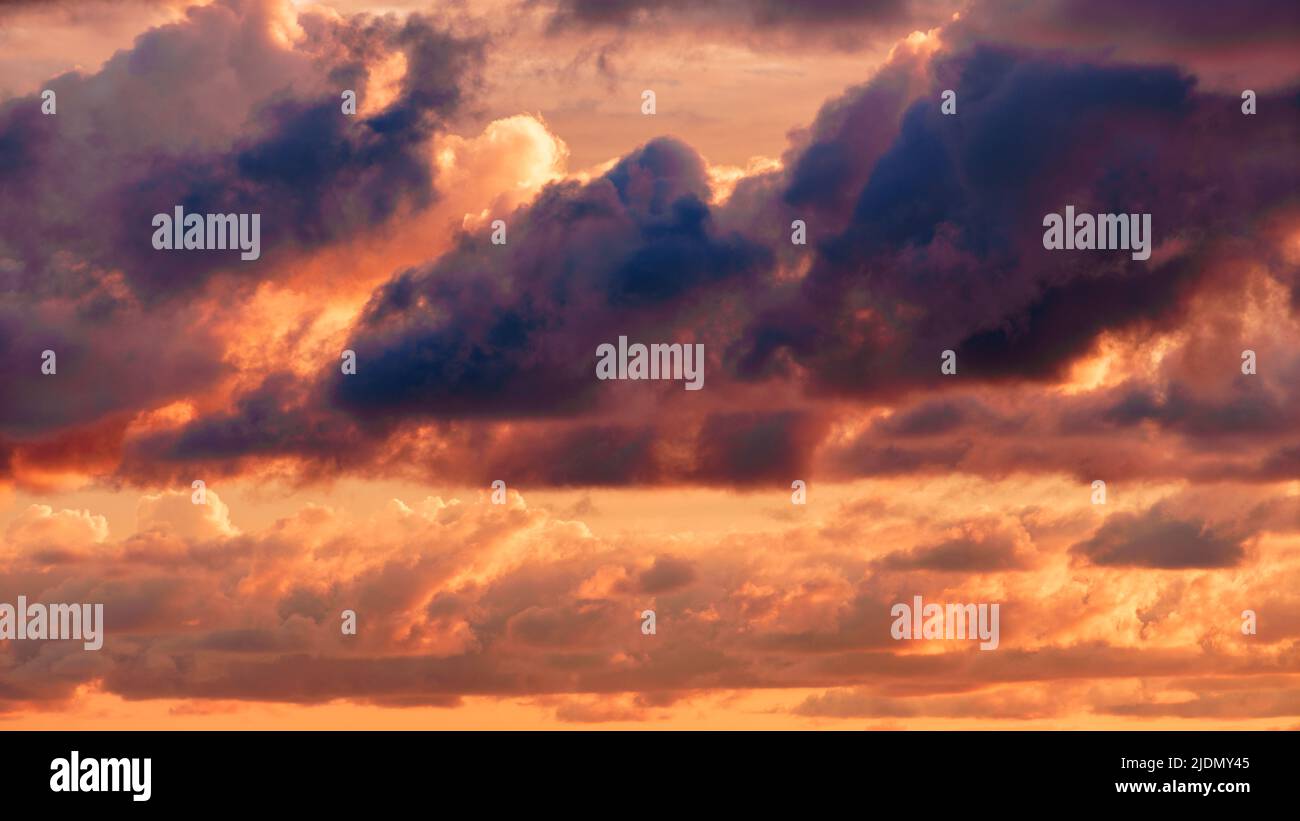 Dramatic sunset sky landscape background Stock Photo - Alamy