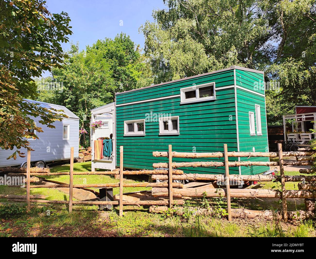 Tiny House Hotel, Hamm, North Rhine-Westphalia, Germany Stock Photo - Alamy