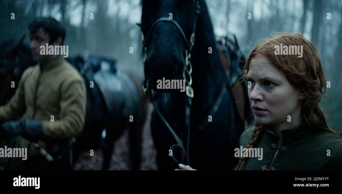 Los Angeles.CA.USA. Jamie Blackley as Robert Dudley and Alicia von ...