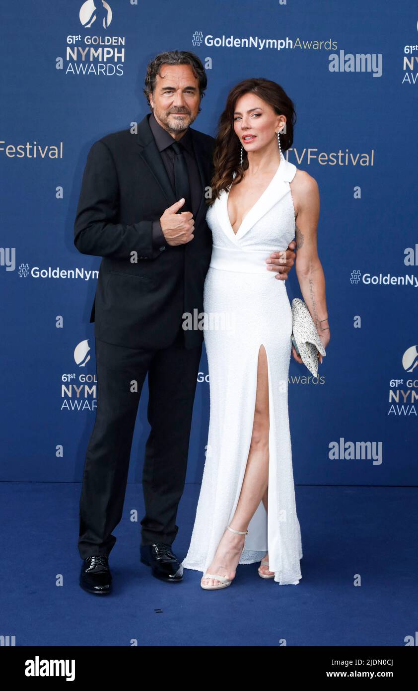 US actress Krista Allen and German-British actor Thorsten Kaye (L ...