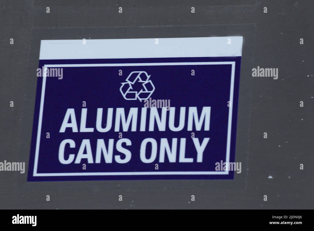 recycle vector sign - aluminum cans only Stock Photo - Alamy
