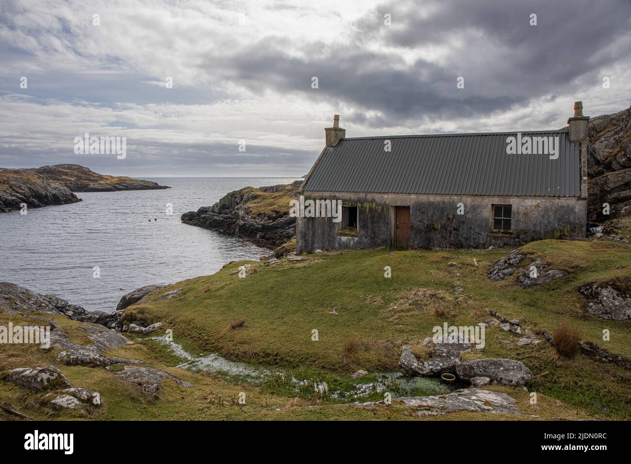 Abandoned Houses in Manish on Harris, Outer Hebrides, Scotland Stock ...