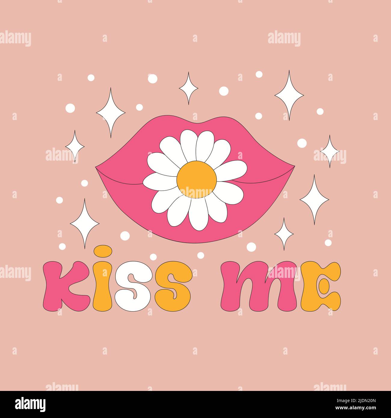 Lettering retro 70s style Stock Vector Images - Alamy