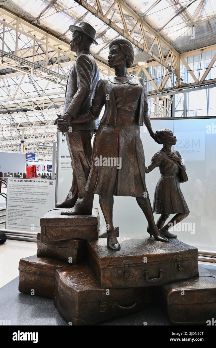 London, UK. A statue designed by Jamaican artist and sculptor Basil ...