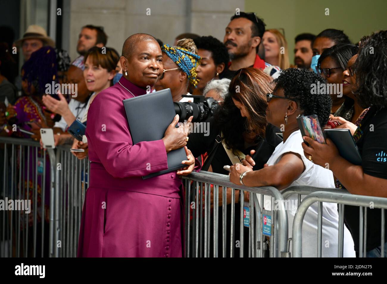 London, UK. Bishop of Dover Rose Hudson-Wilkin. A statue designed by ...