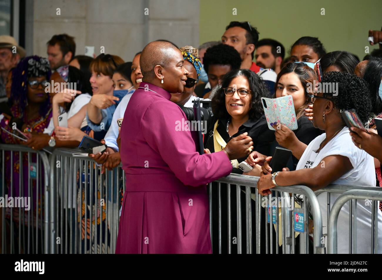 London, UK. Bishop of Dover Rose Hudson-Wilkin. A statue designed by ...