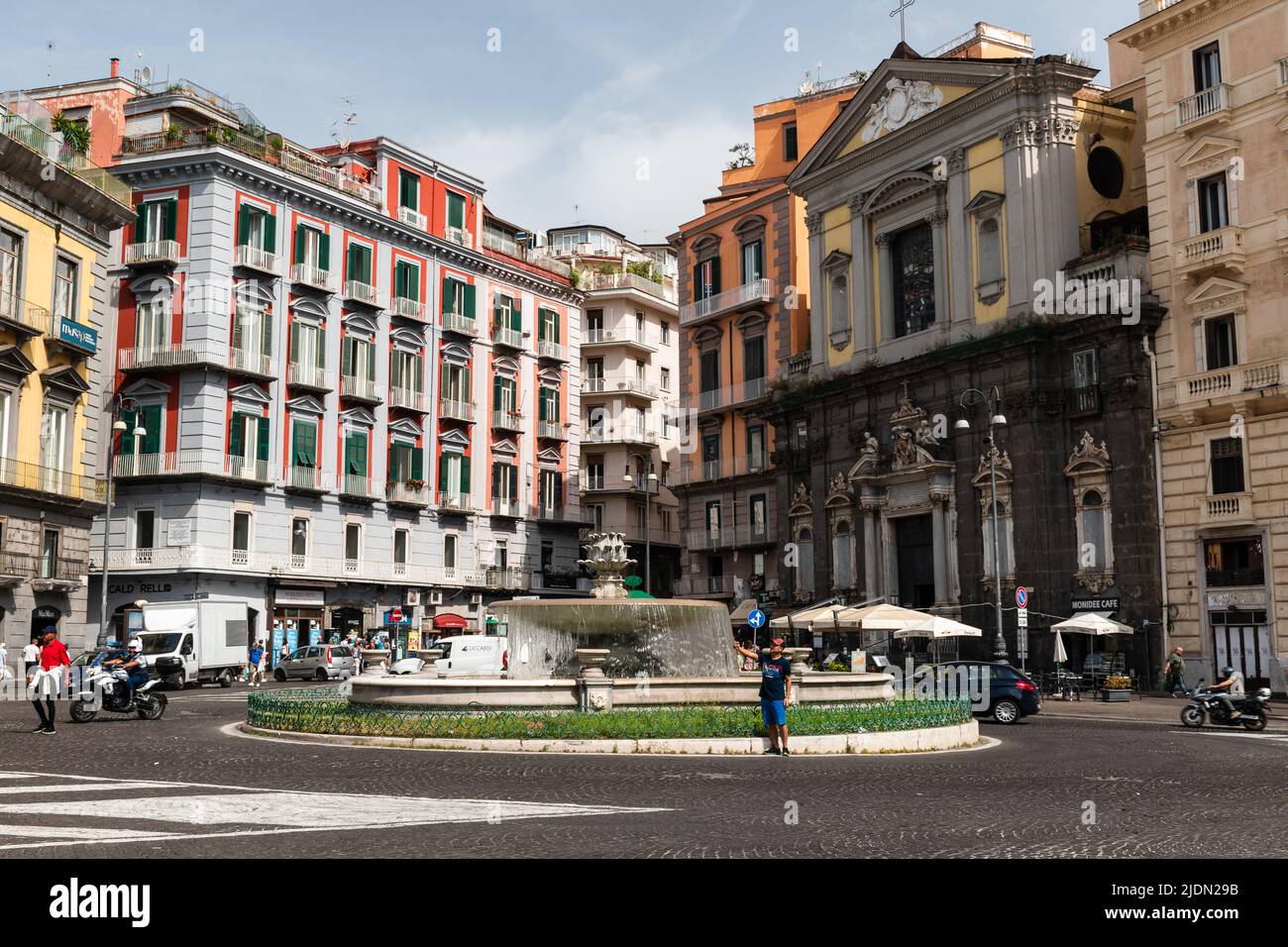 Naples, Italy. May 27, 2022. Piazza Trieste e Trento square and ...