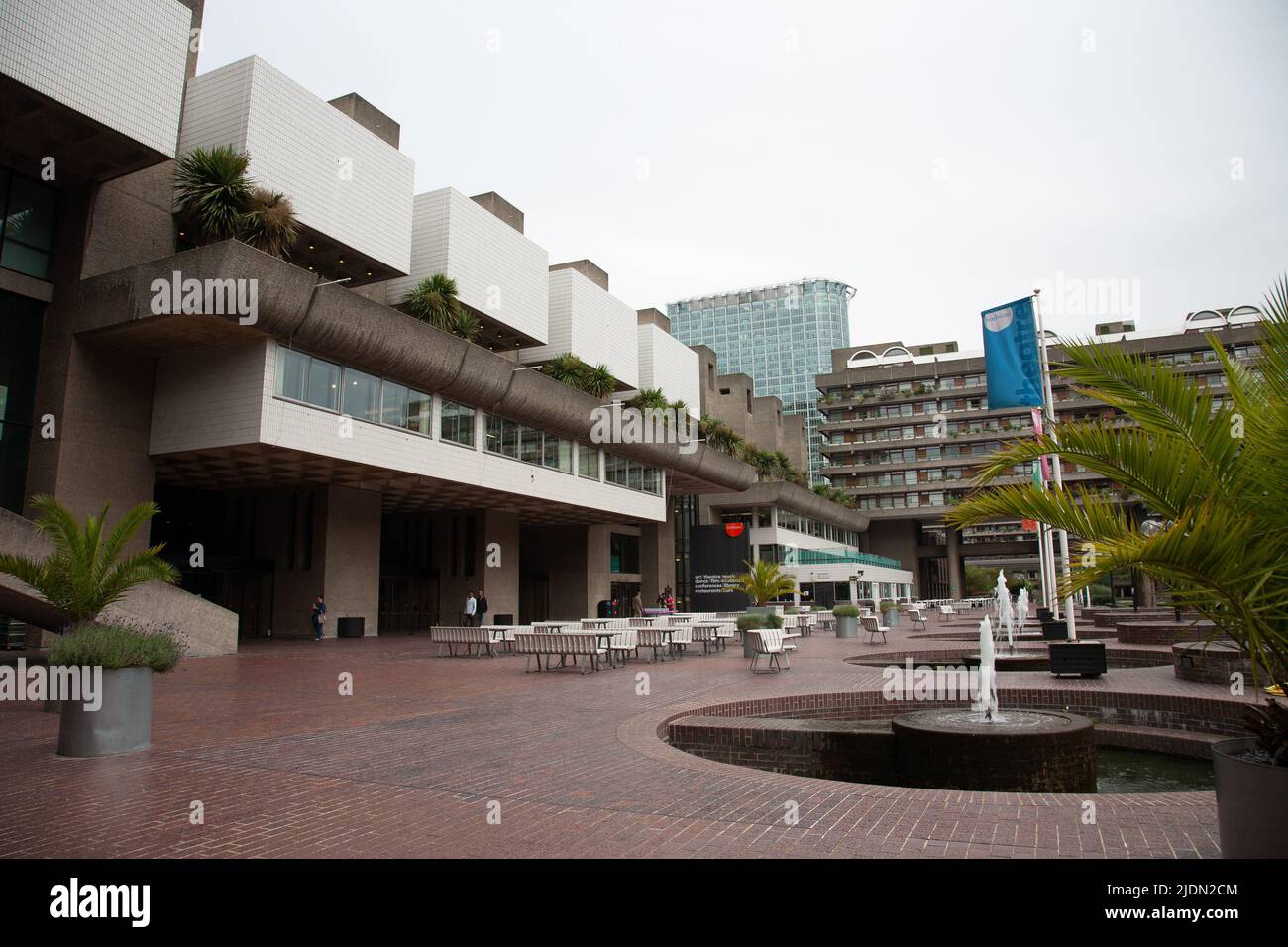 LONDON - AUG 12: Outside view of Barbican Center, the largest ...