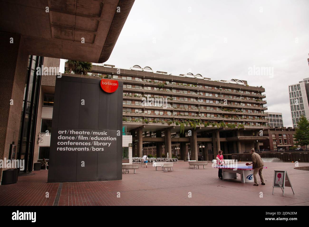 LONDON - AUG 12: Outside view of Barbican Center, the largest ...