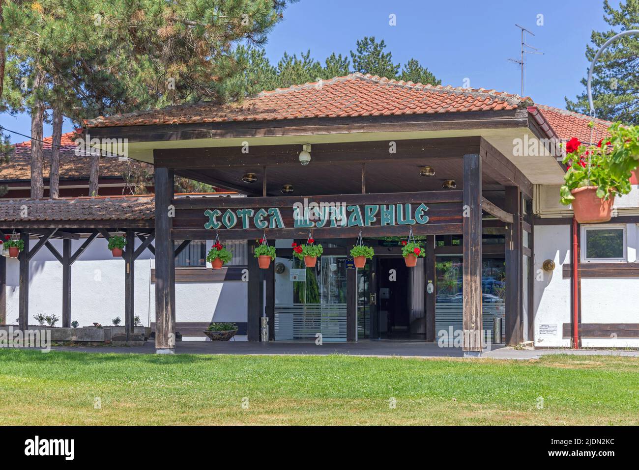 Kragujevac, Serbia - May 26, 2022: Entrance to Hotel Building in ...