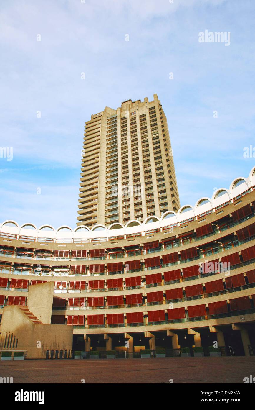 LONDON - FEB 14: Outside view of Barbican Center, the largest ...