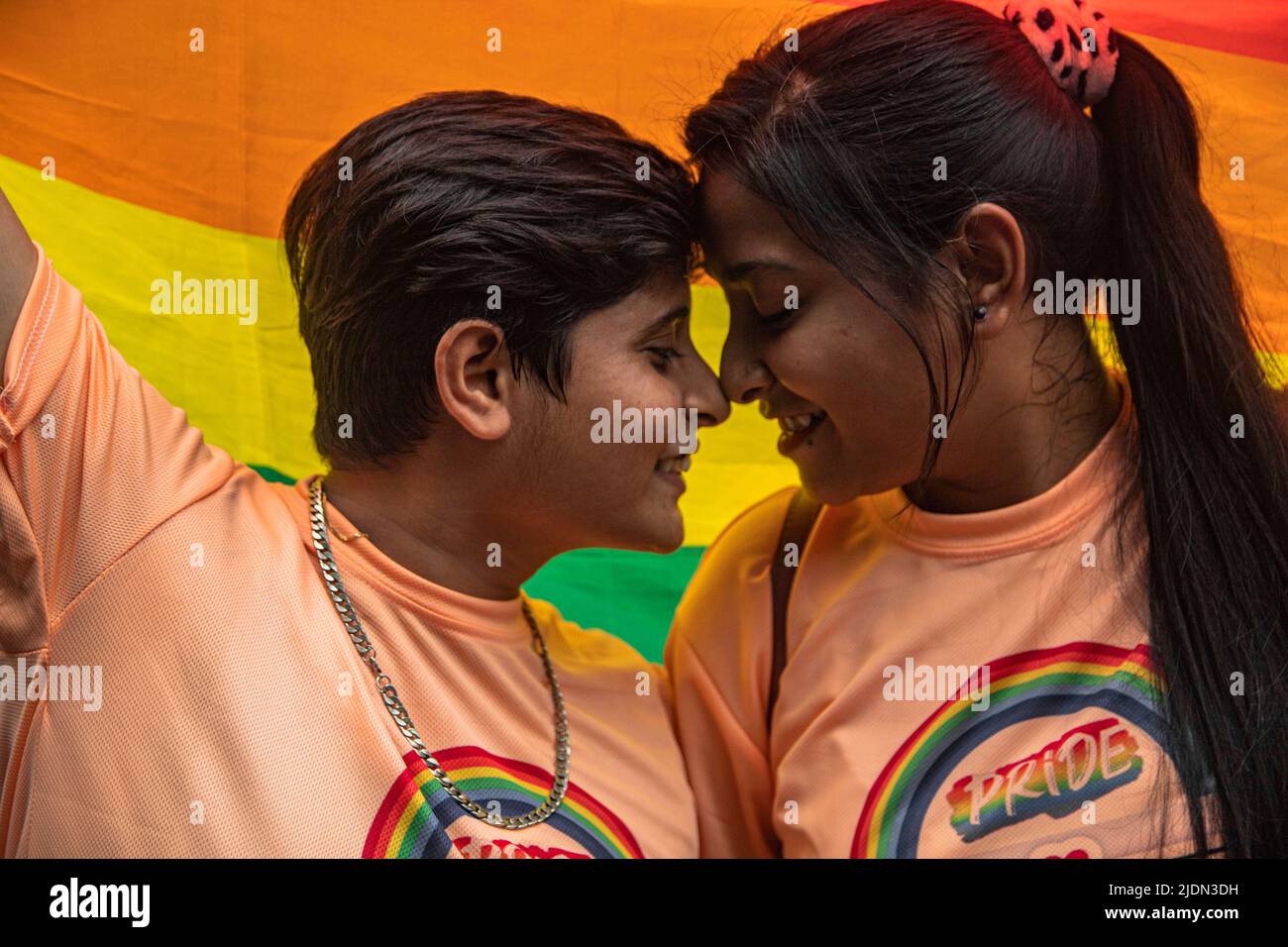 Rainbow Pride walk Stock Photo - Alamy