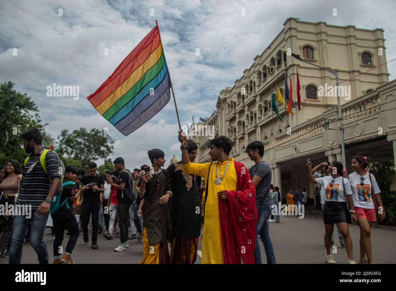 Rainbow Pride walk Stock Photo - Alamy