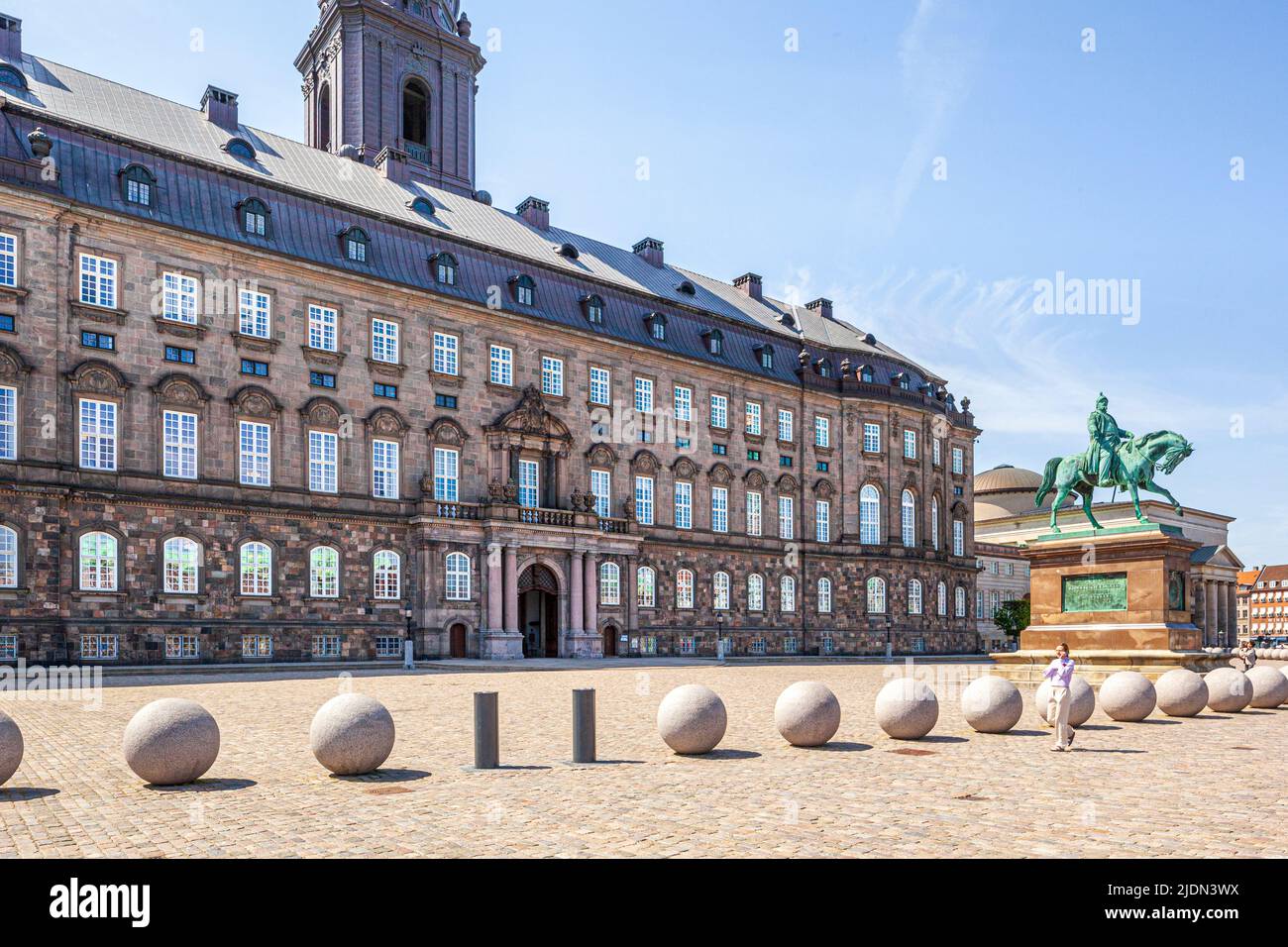 Christiansborg Palace and government building on the islet of ...