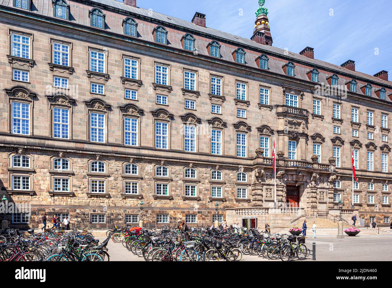 Christiansborg Palace and government building on the islet of ...