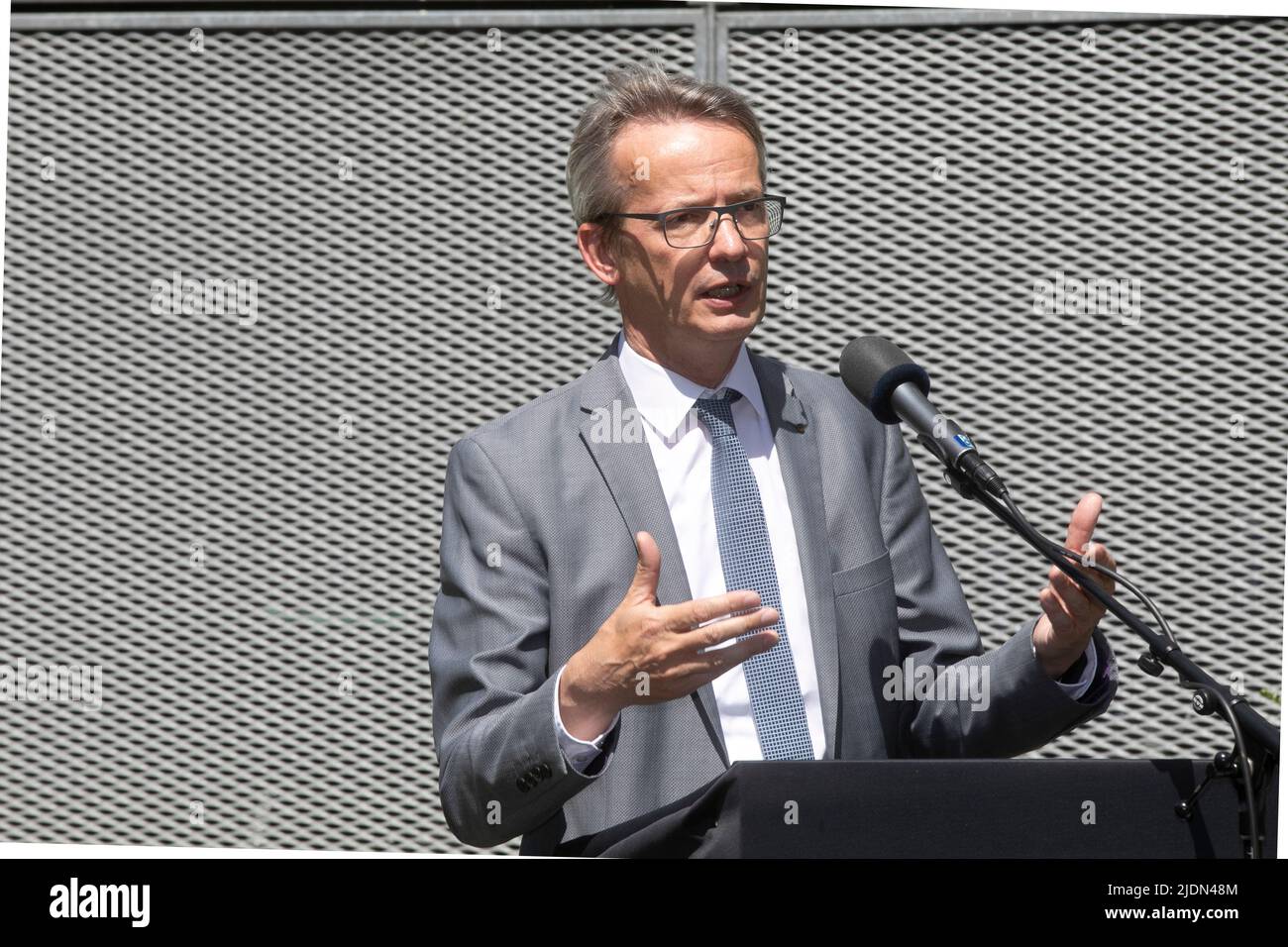 KU Leuven rector Luc Sels pictured during a ceremony for the unveiling ...