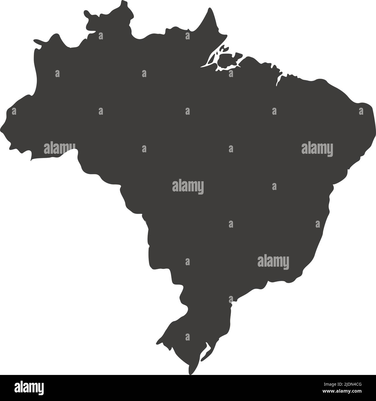 brazil country map silhouette Stock Vector Image & Art - Alamy