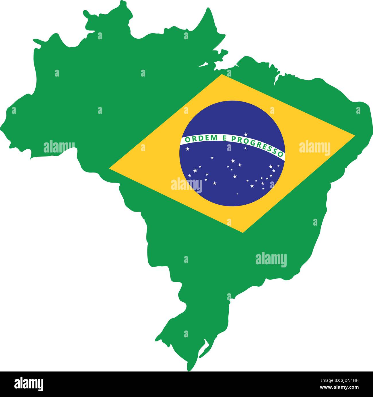 brazil flag in map Stock Vector Image & Art - Alamy