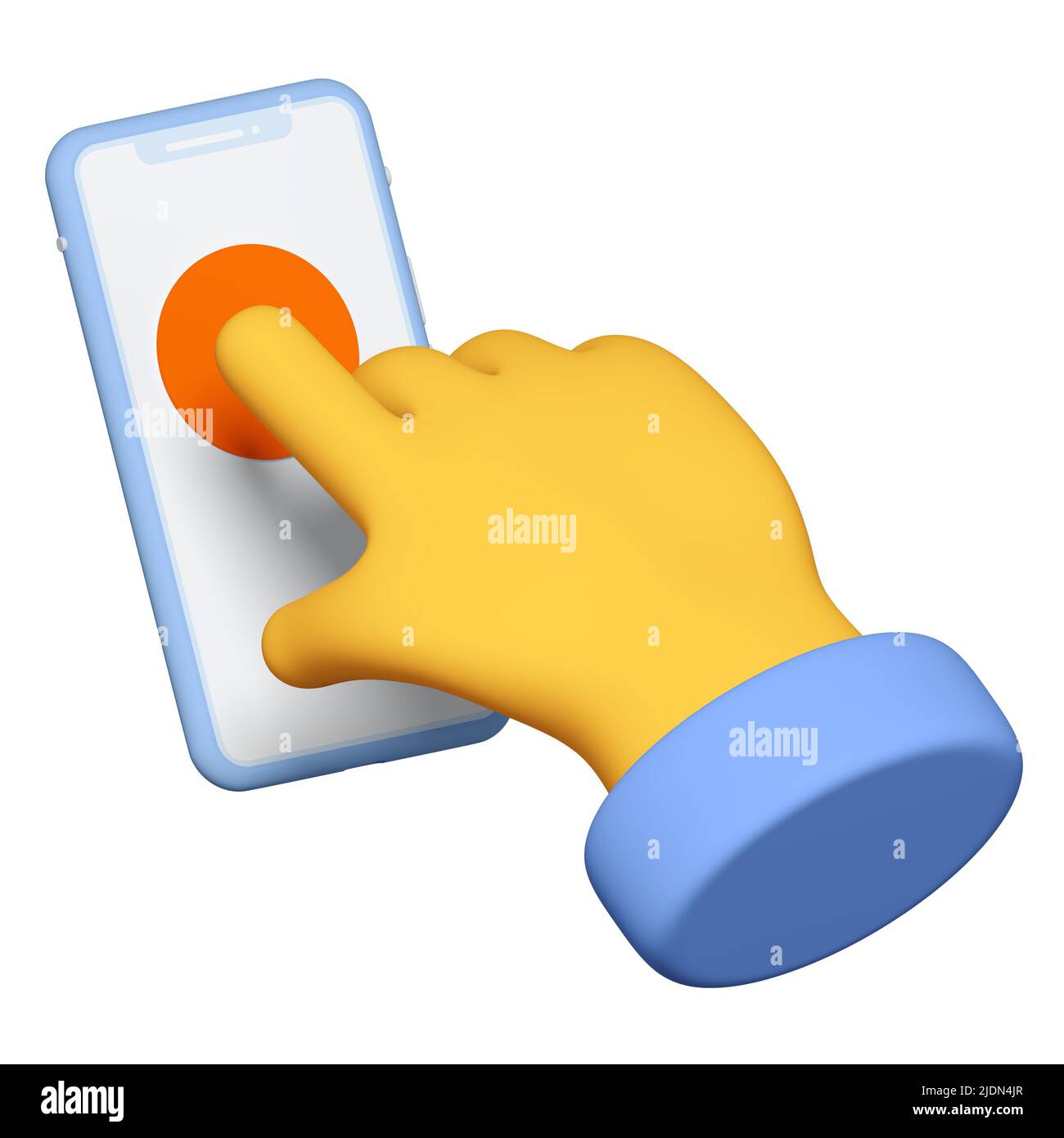 Touchscreen display - modern realistic colorful 3d icon Stock Photo - Alamy
