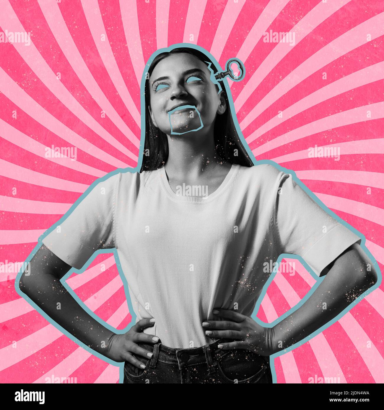 Surreal contemporary art collage. Ideas, imagination, poster graphics ...