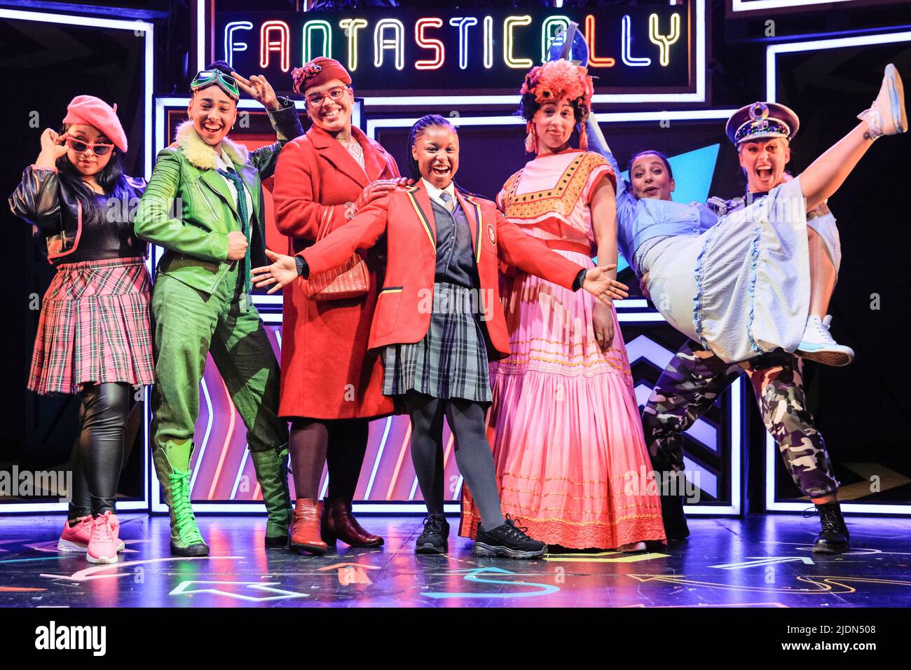 London, UK. 22nd June, 2022. The cast of 'Fantastically Great Women Who ...