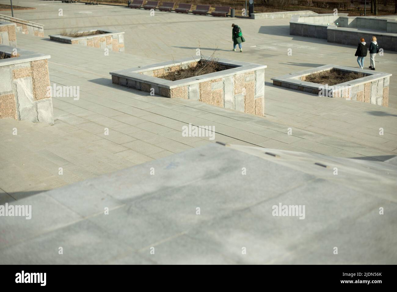 Urban architecture. Details of square in city. Stonework. Urban ...