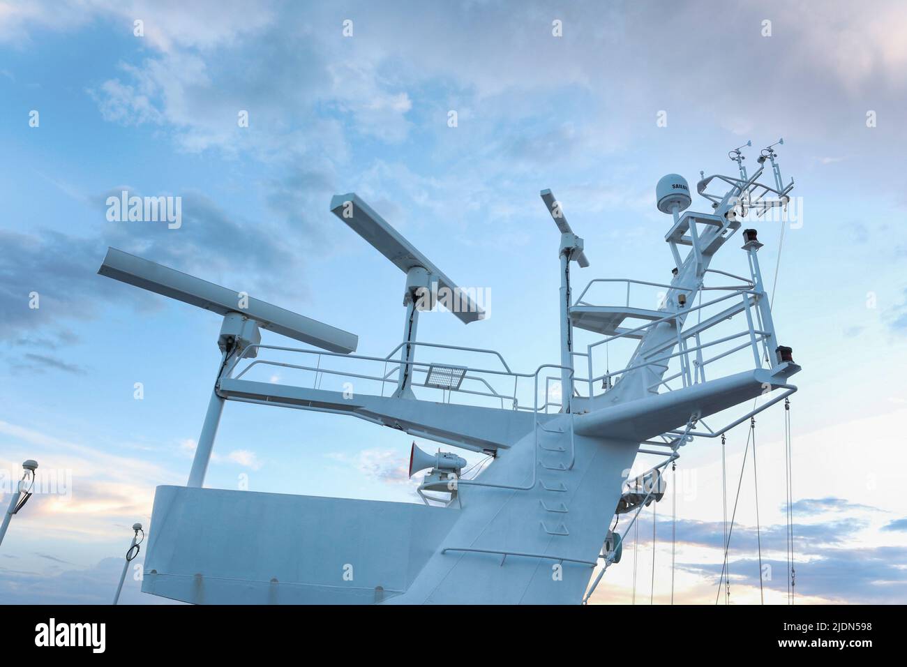 Radar of a ship, ship radar for safe passage on the sea Stock Photo - Alamy