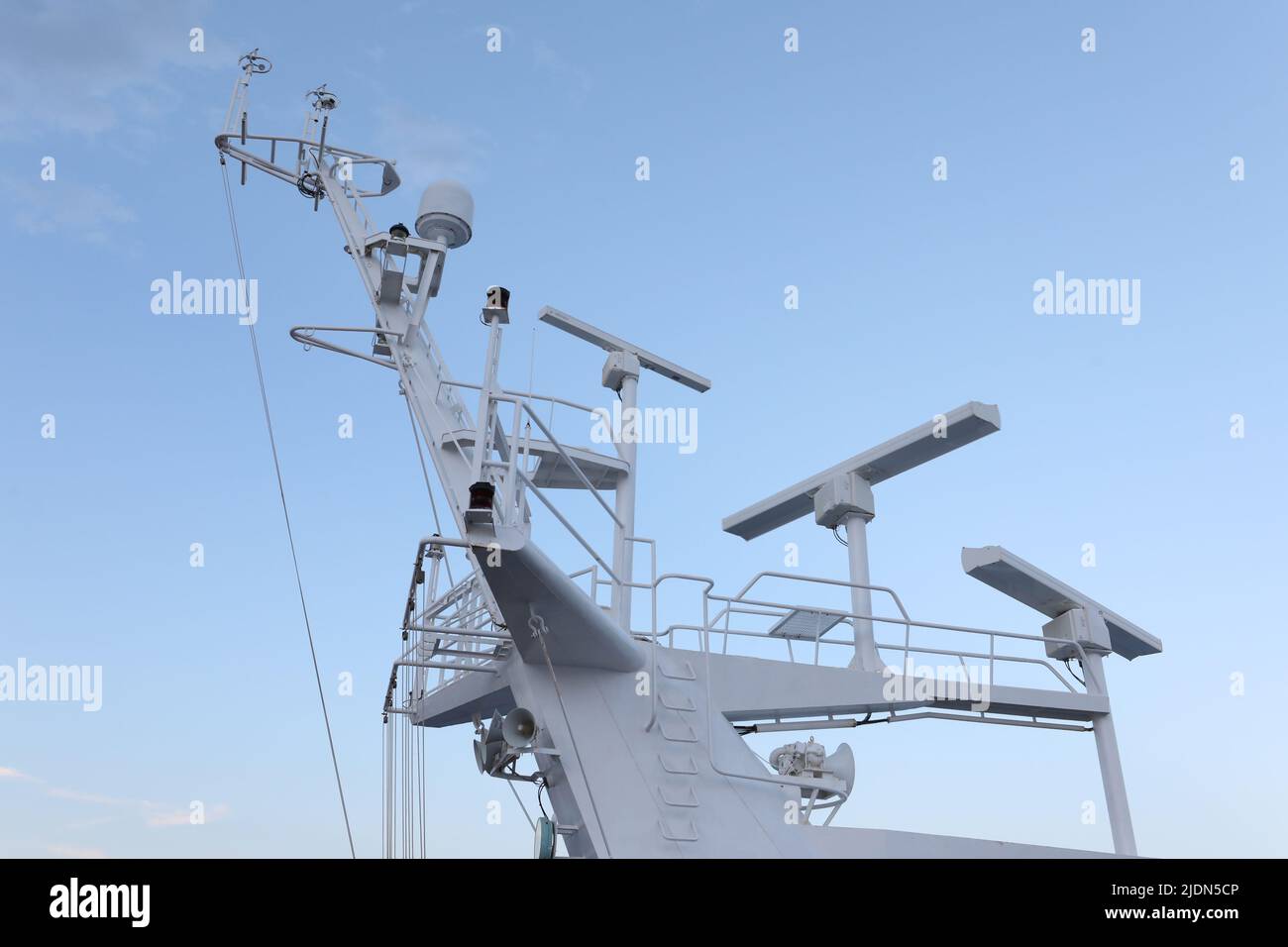 Radar of a ship, ship radar for safe passage on the sea Stock Photo - Alamy