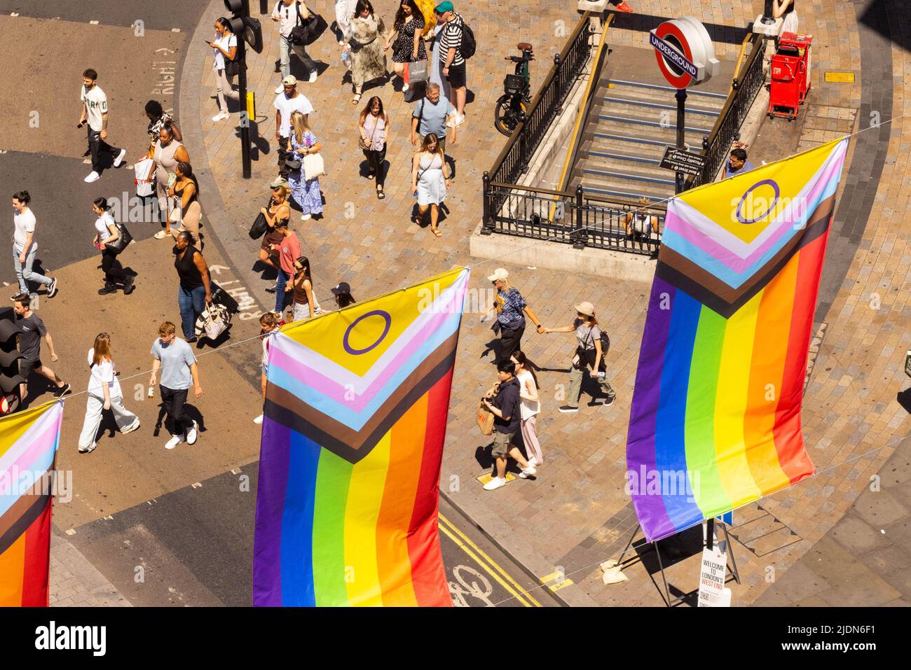 EDITORIAL USE ONLY Intersex-Inclusive Pride flags, designed by ...