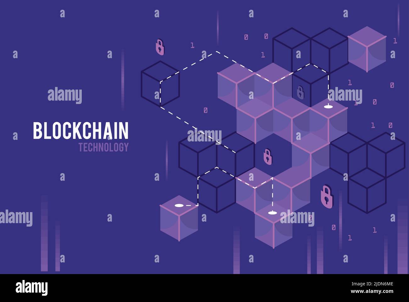 purple blockchain technology background Stock Vector Image & Art - Alamy