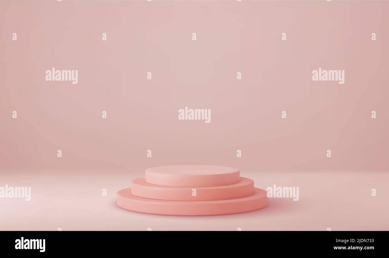 3d Shiny white round pedestal podium Stock Vector Image & Art - Alamy