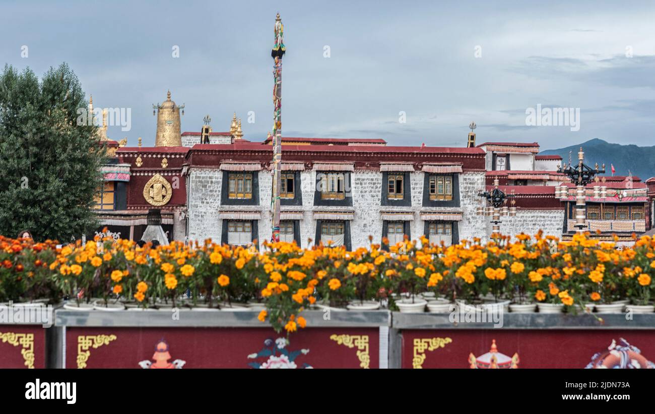 The beautiful Jokhang temple. The Buddhist Temple in Barkhor Square is ...