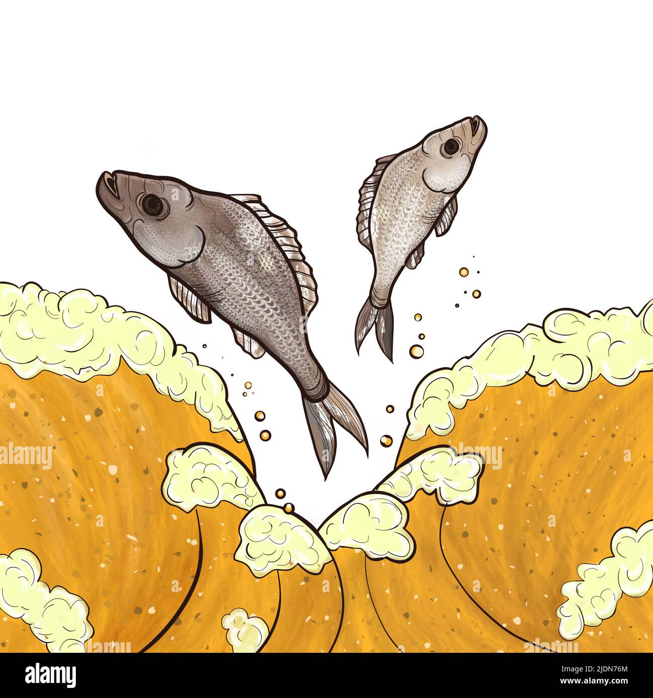 Dried fish cartoon hi-res stock photography and images - Alamy