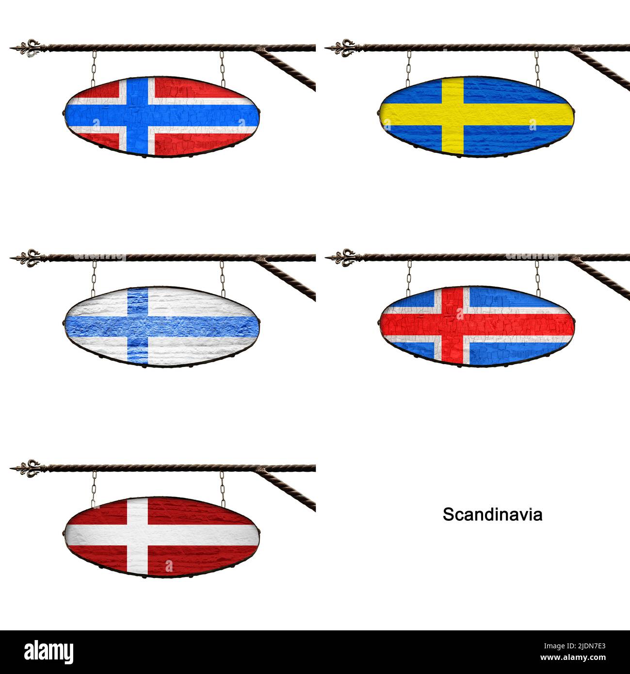 Scandinavian Countries Flags