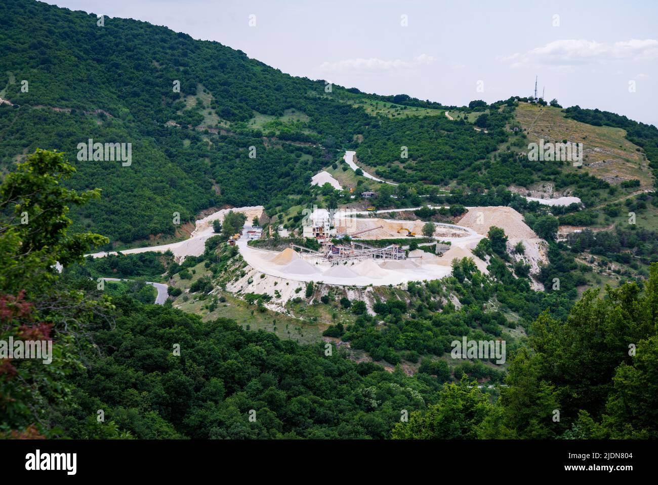 Industrial quarry for extraction of minerals and sand with professional ...