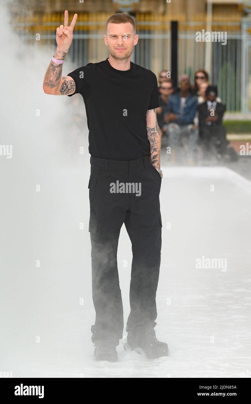 Designer Matthew M. Williams walks the runway during the Givenchy ...