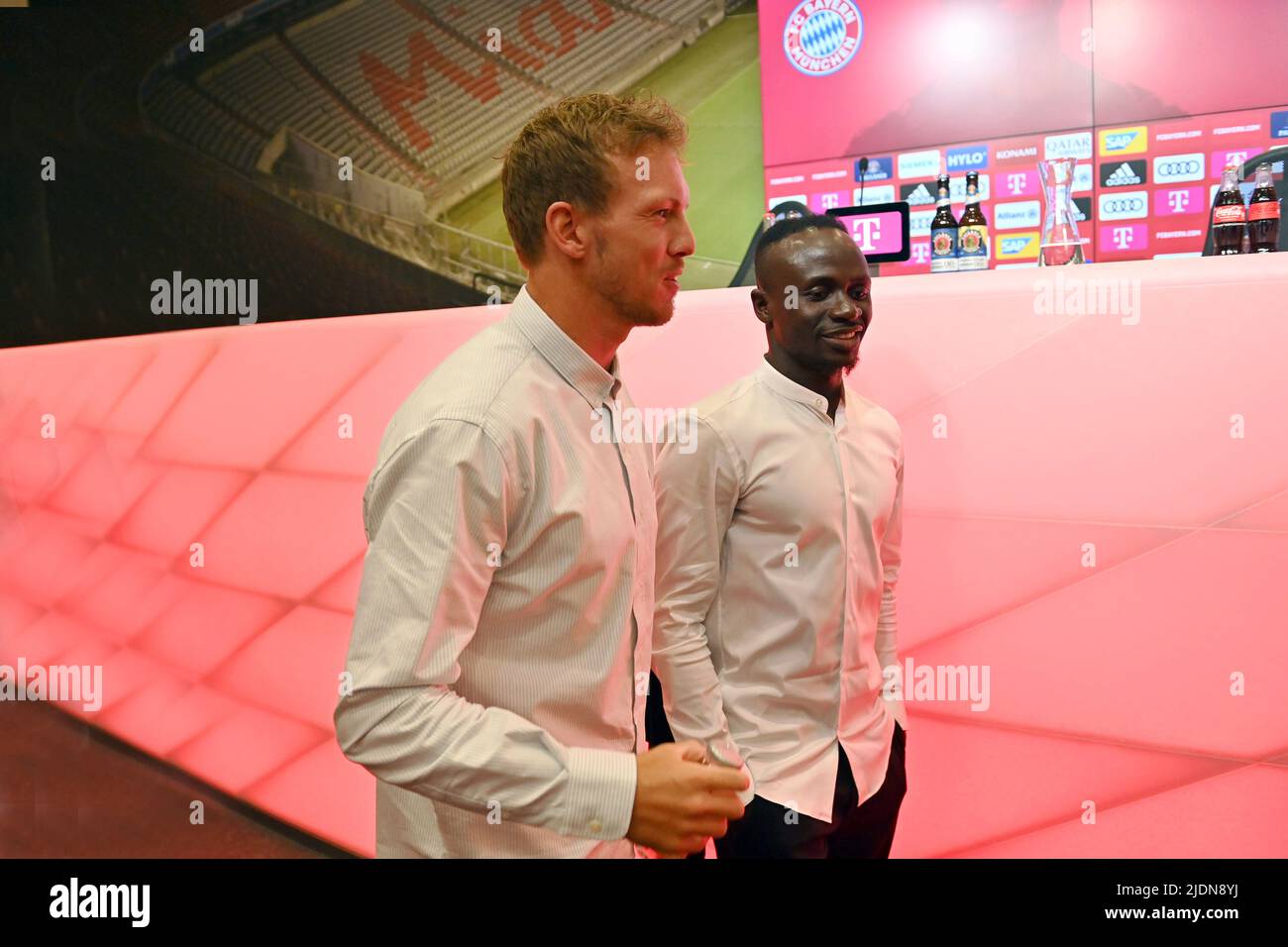 coach Julian NAGELSMANN (FC Bayern Munich) with Sadio MANE, official ...