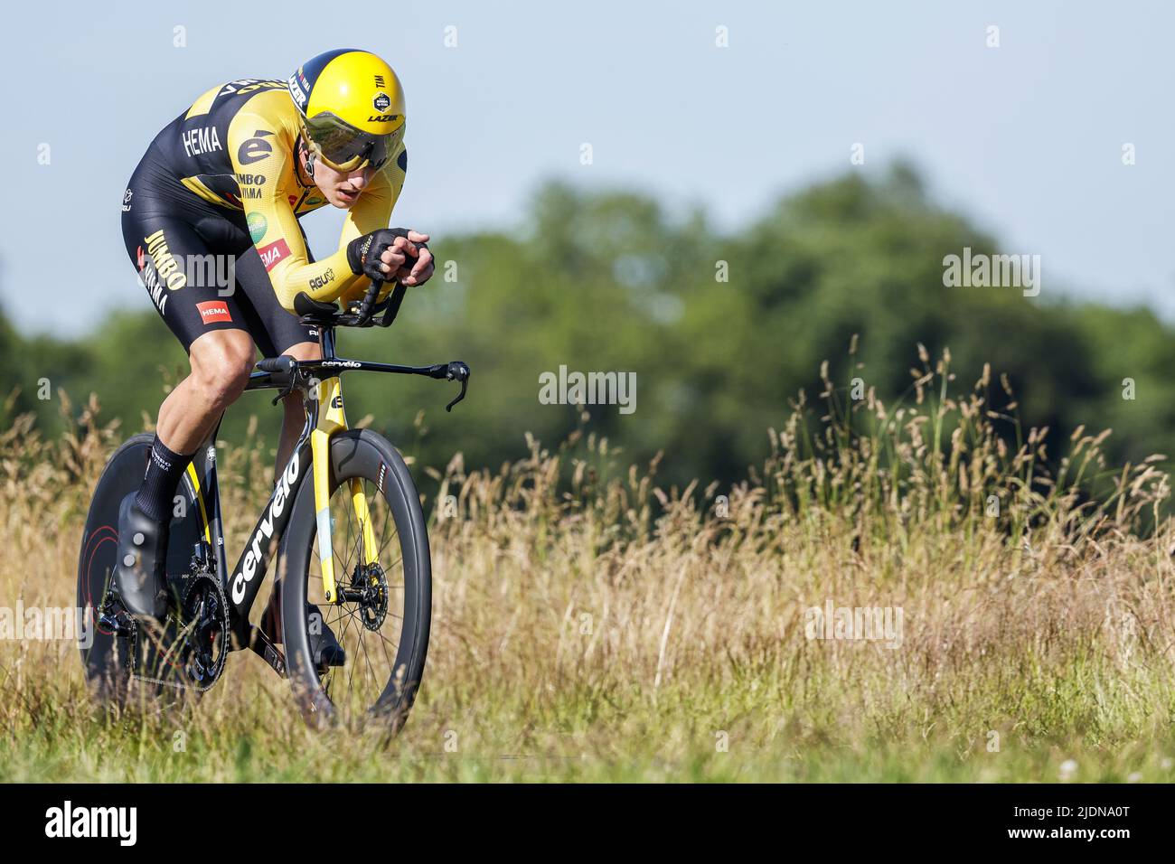 EMMEN - Cyclist Tim van Dijke during the Dutch National Time Trial ...