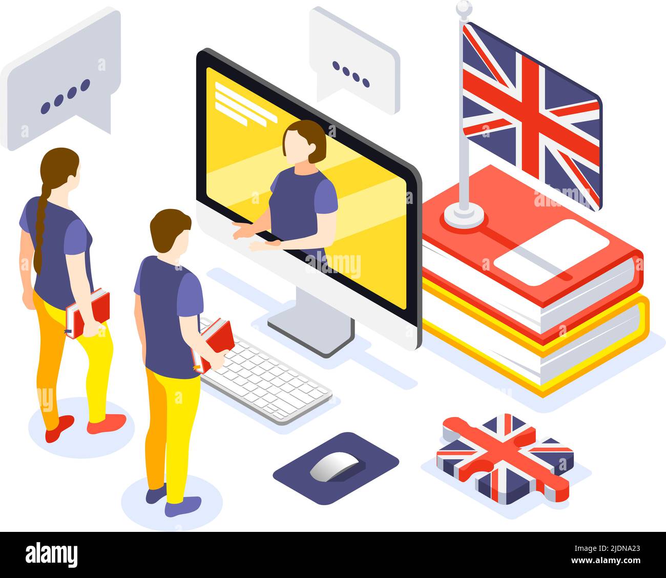 Online language course isometric composition with learning english with ...
