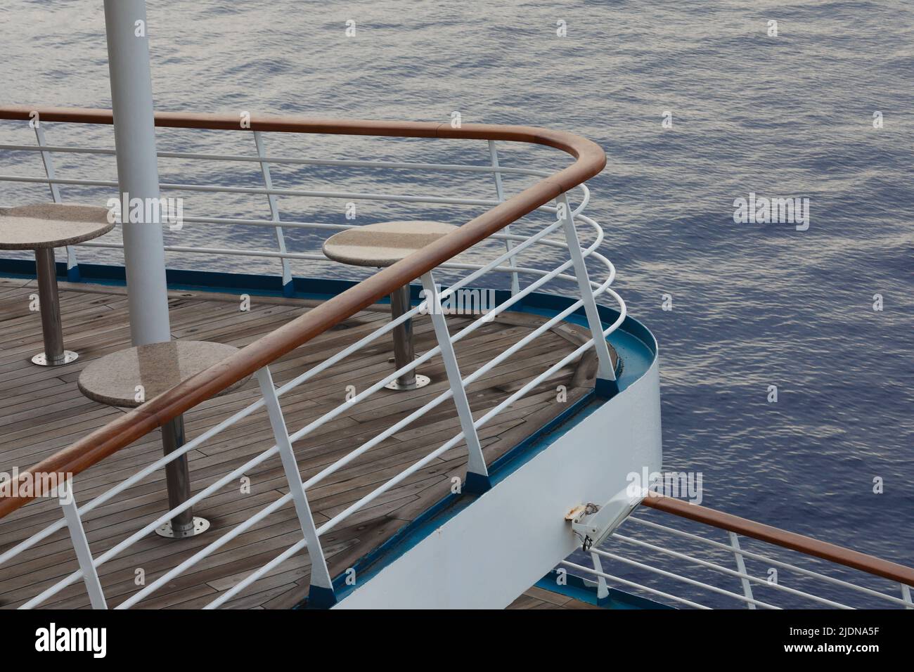 Open deck on cruise ship, sea view Stock Photo - Alamy