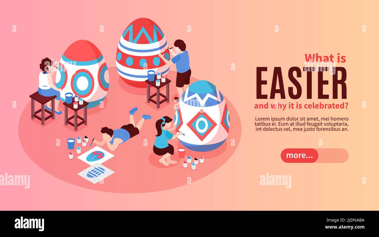 Easter horizontal banner with information about history origin of this ...