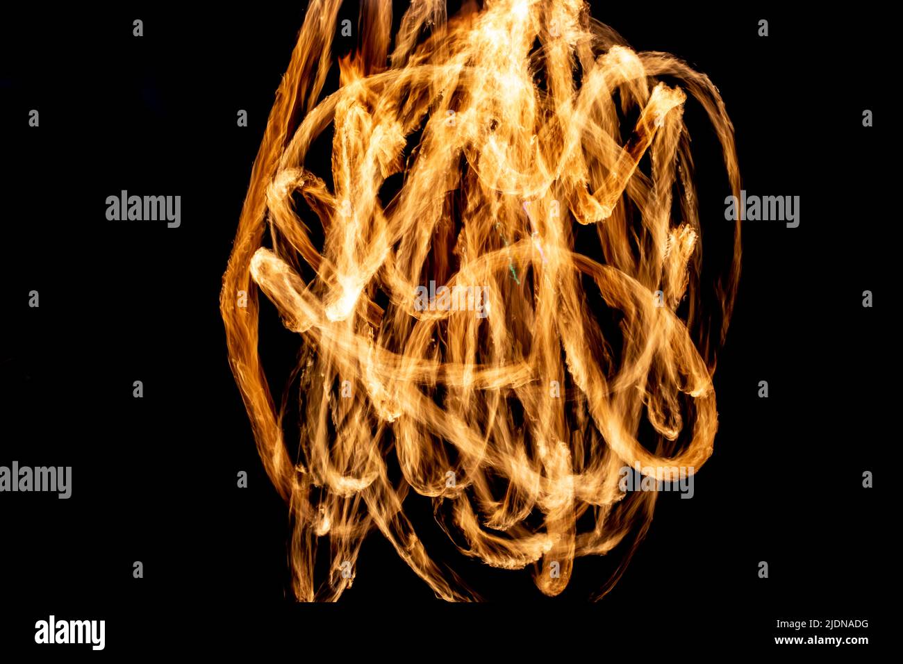 Line of fire in dark. Flame texture. Shooting fire in motion Stock ...