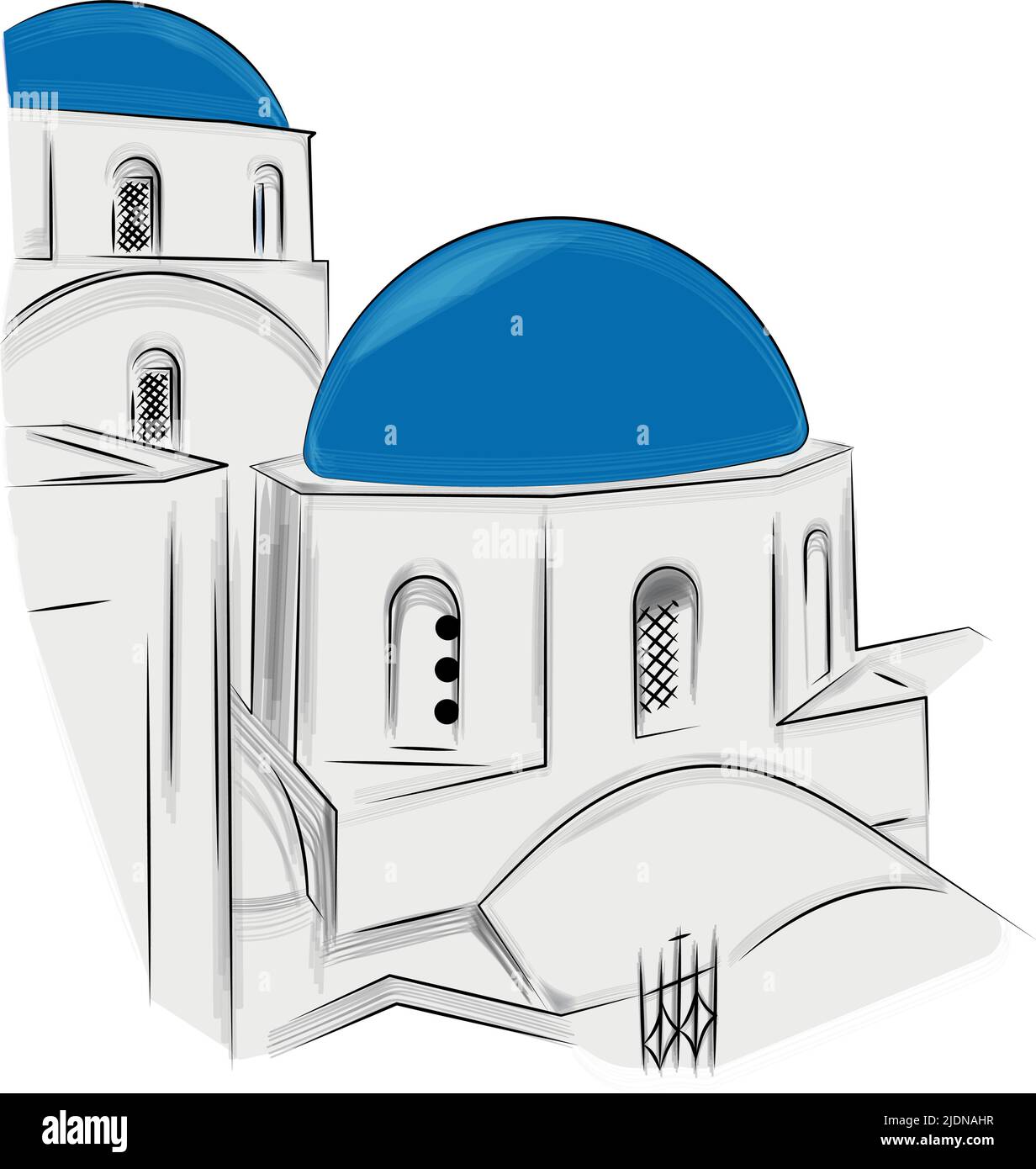 Santorini sketch hi-res stock photography and images - Alamy