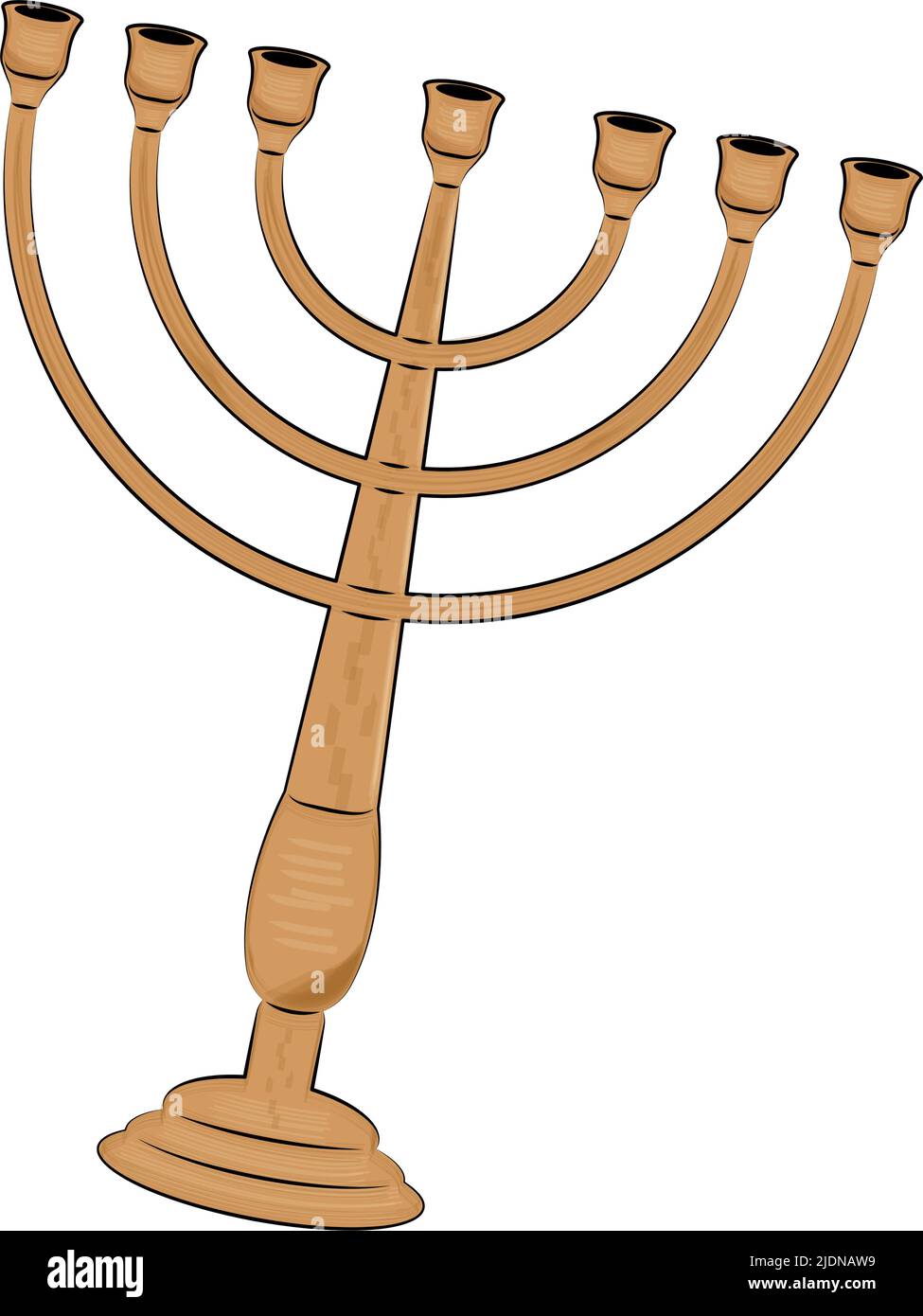 Isolated sketch of a jew candlestick Vector Stock Vector Image & Art ...