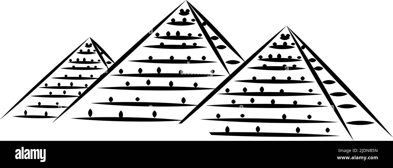 Isolated sketch of egypt pyramids Vector Stock Vector Image & Art - Alamy