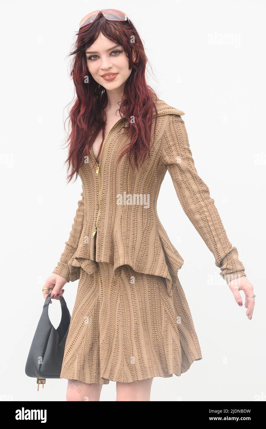 Ellie Thatcher attends the Givenchy Menswear Spring Summer 2023 show as ...