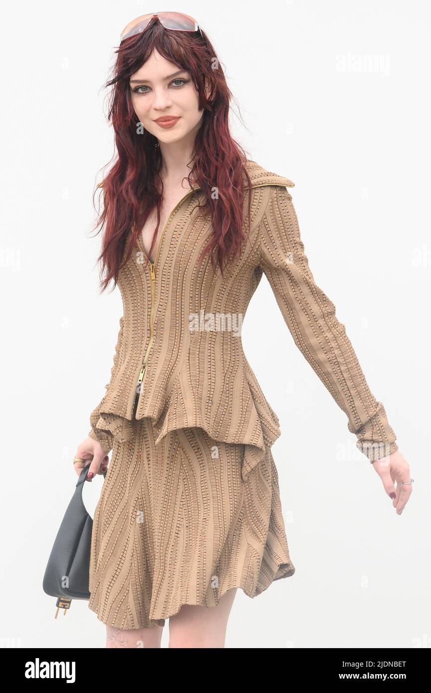 Ellie Thatcher attends the Givenchy Menswear Spring Summer 2023 show as ...