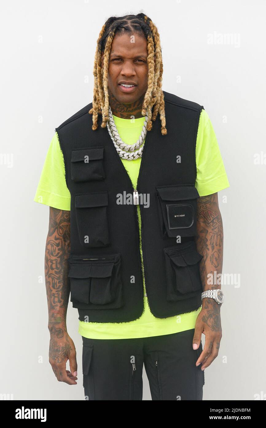 Lil Durk attends the Givenchy Menswear Spring Summer 2023 show as part ...