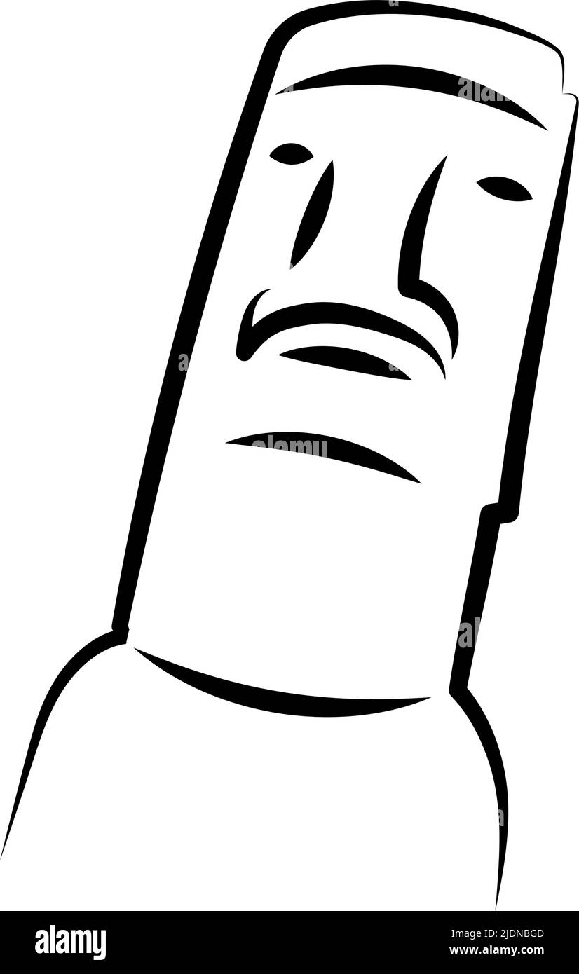 Isolated sketch of stone face Vector Stock Vector Image & Art - Alamy